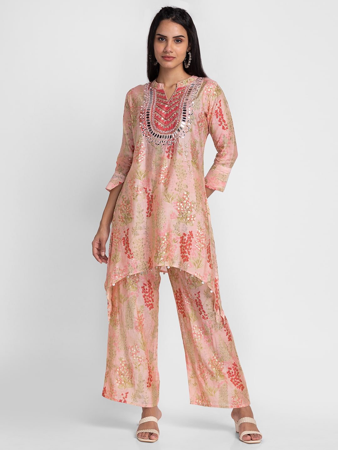 DUSTY GREEN PRINTED CO-ORD-SET – Tankhi Designs
